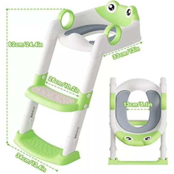Does not apply | Bath | Frog Toilet Seat Potty Training Toilet Ladder ...
